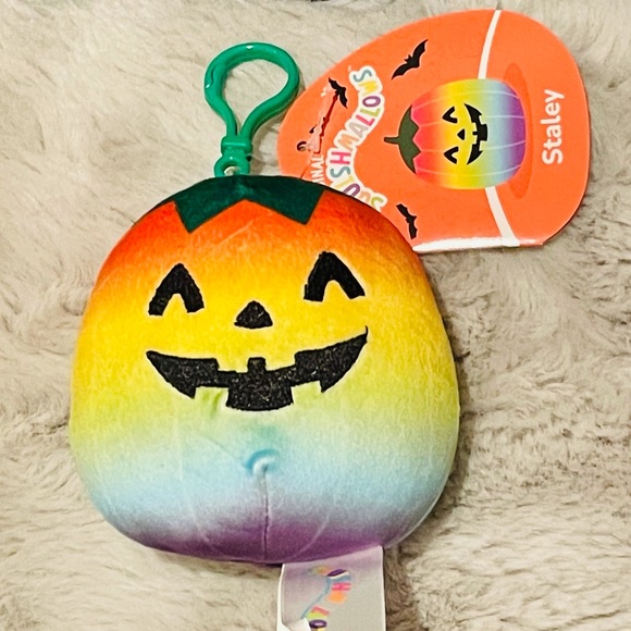 Kellytoy | Toys | Staley The Rainbow Pumpkin Halloween Squishmallow ...